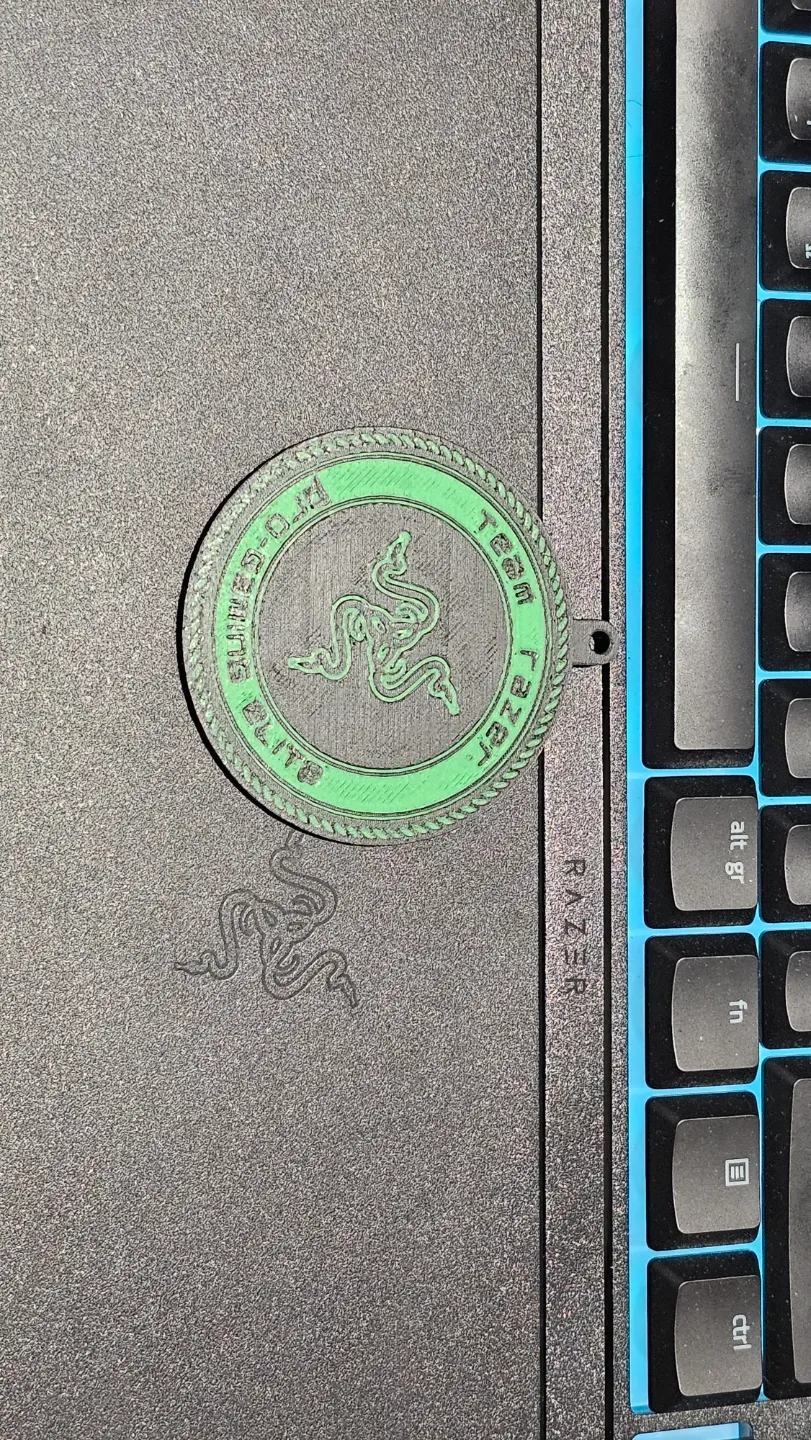 Razer Gaming black and green keychain. by Dimitris - MakerWorld