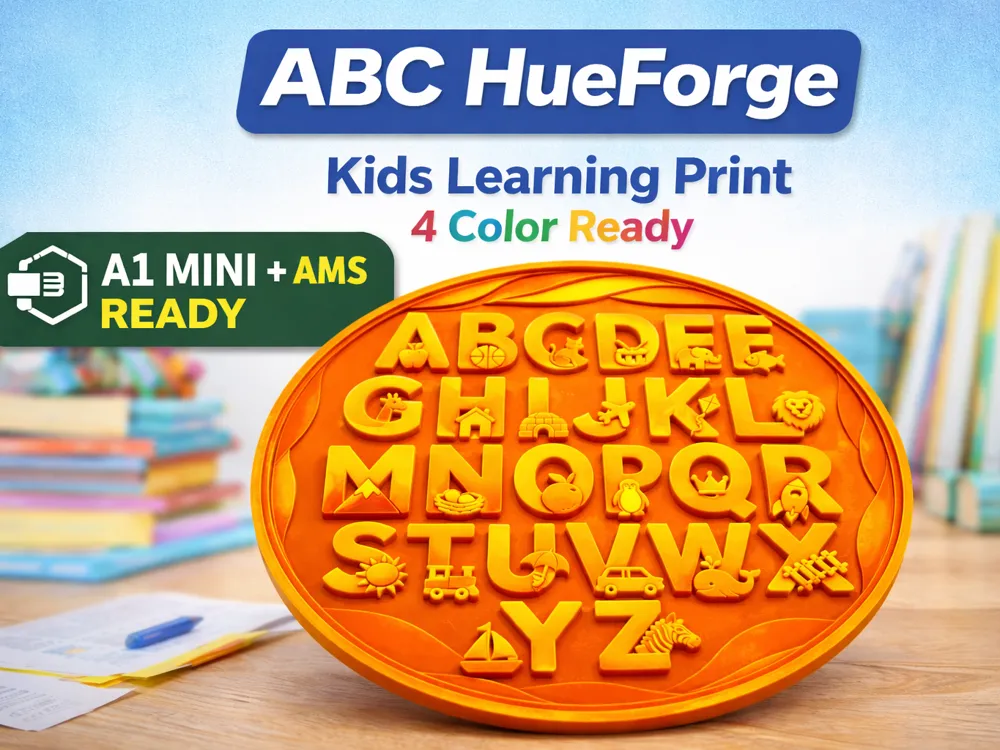 ABC Kinder Lernen HueForge – Mehrfarbiger Druck – Kostenloses 3D ...
