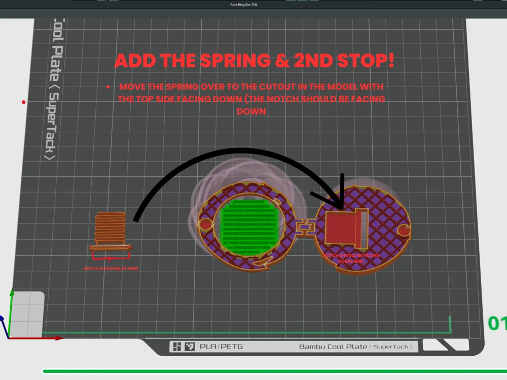 Rose Ring Box! (Print in Place) by Kevbot. MakerWorld: Download Free 3D Models