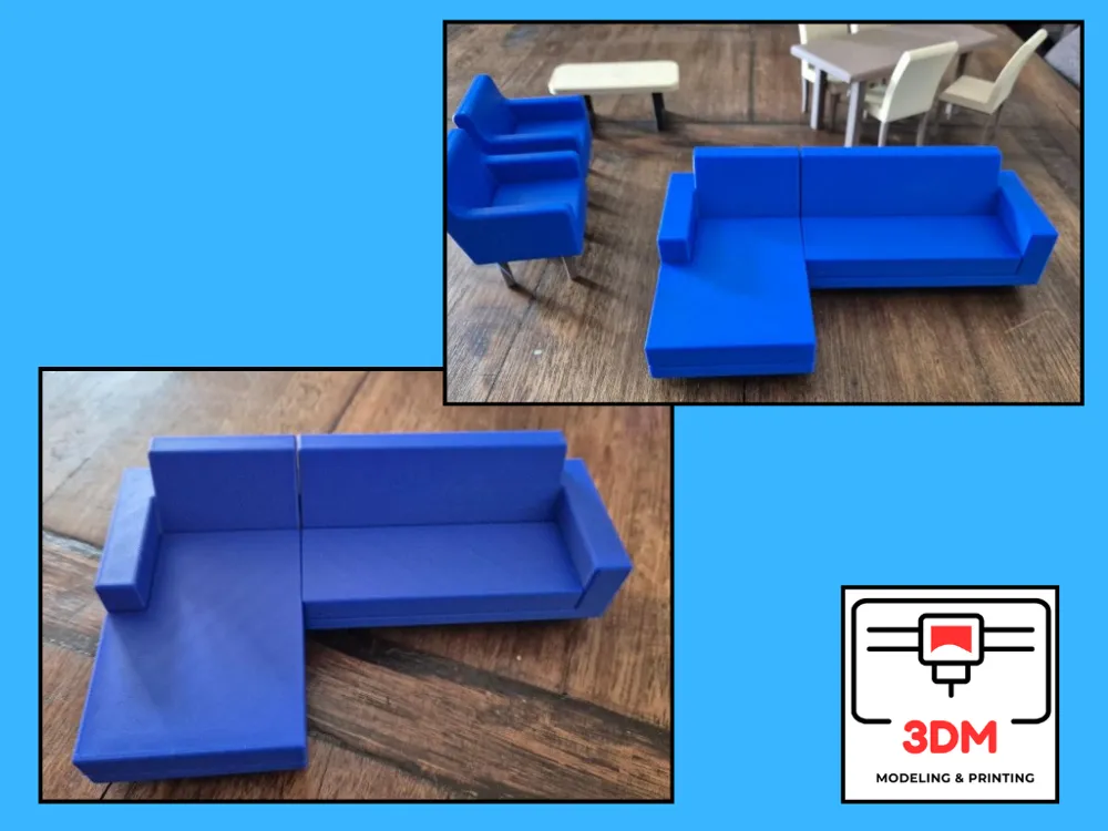 Doll House Furniture - Lounge / Couch by 3DM - MakerWorld
