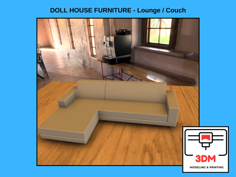 Doll House Furniture - Lounge / Couch by 3DM - MakerWorld