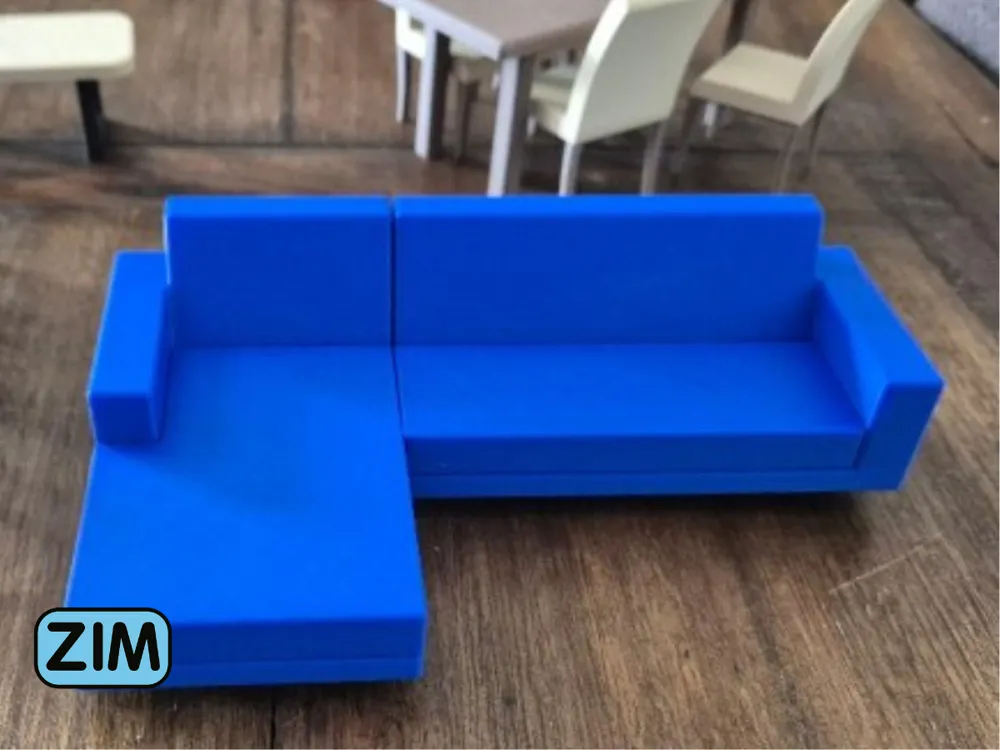 Doll House Furniture - Lounge / Couch - Free 3D Print Model - MakerWorld