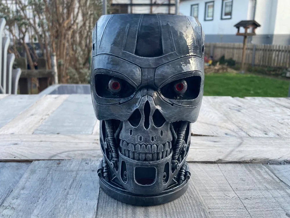 Terminator T-800 Drinking Mug - Free 3D Print Model - MakerWorld