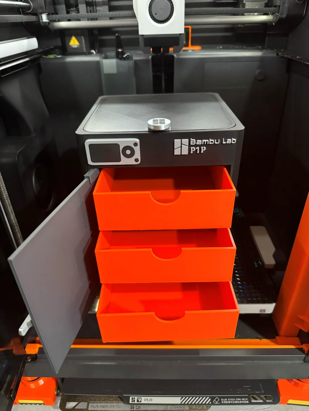 P1P & P1S 3 Drawer storage with door by Big-Daddy - MakerWorld