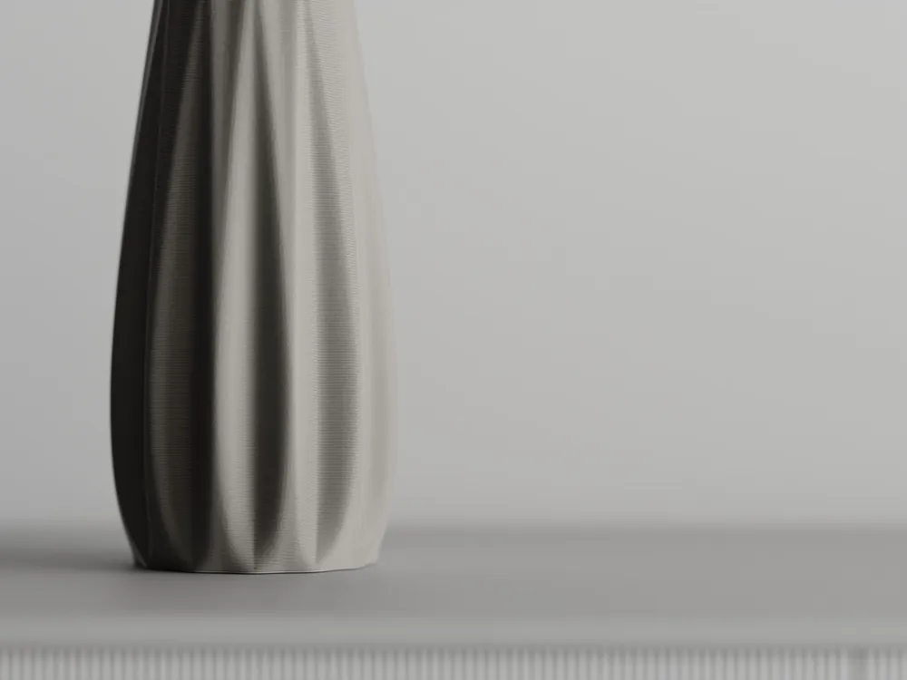 Vase Smooth Ribs Curved by HpInvent MakerWorld: Download Free 3D Models