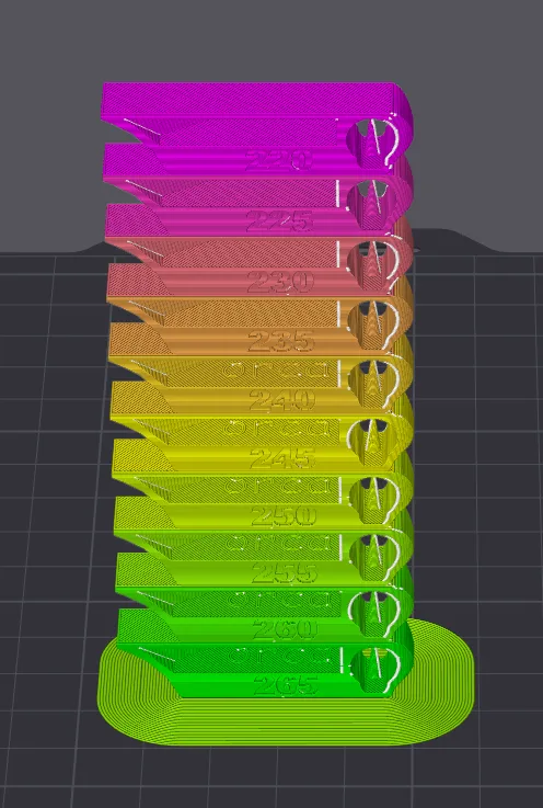 Bambu Studio PETG Temperature Test Tower - Free 3D Print Model - MakerWorld