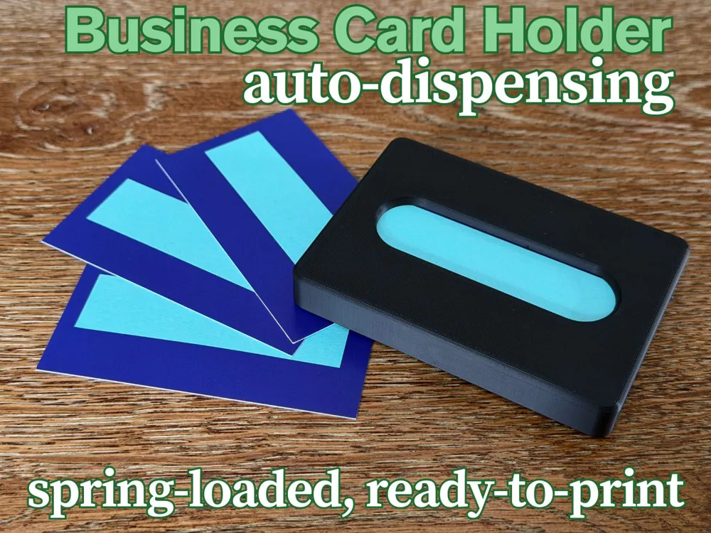 Business Card Holder - (Dispenser, spring-loaded) - Free 3D Print Model ...