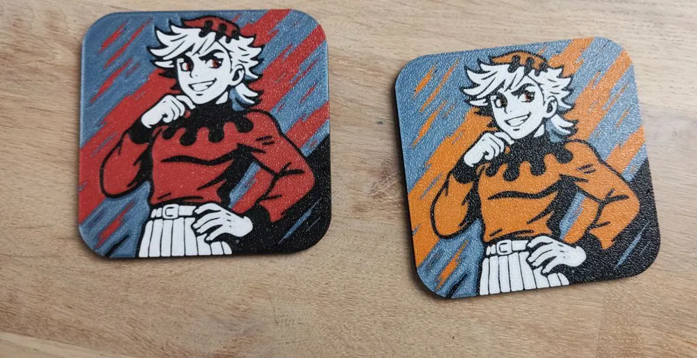 Doma - Demon Slayer - Detailled Coaster - 4 colors by Vinz MakerWorld ...