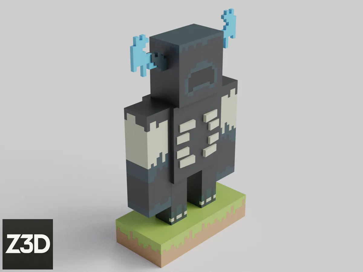 Minecraft Warden (AMS Optional) - Free 3D Print Model - MakerWorld