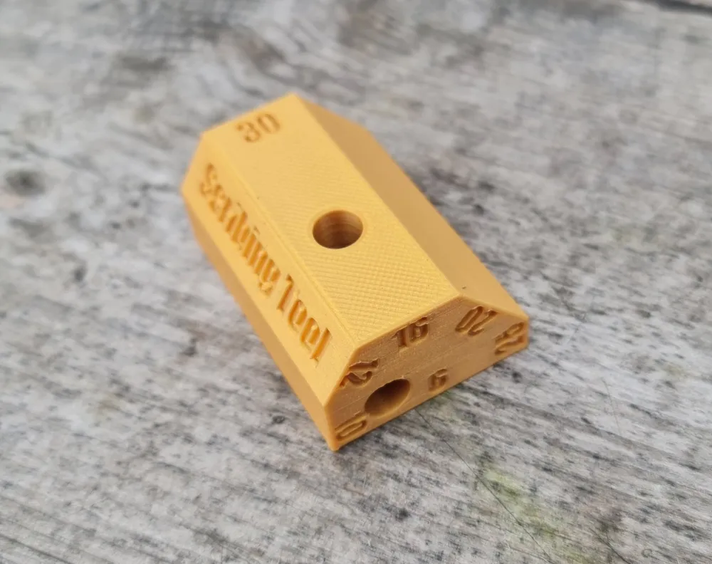 Scribing Tool – Pencil Offset Marker - Free 3D Print Model - MakerWorld