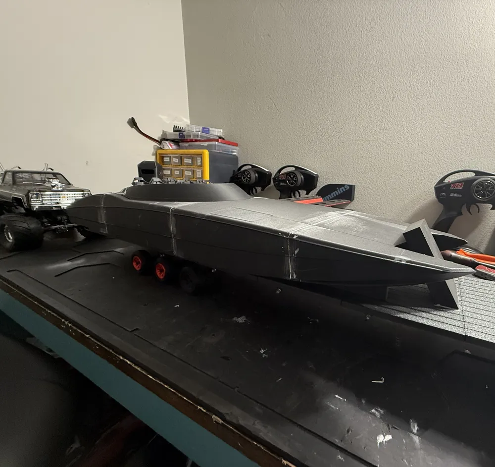 Catamaran RC Boat trailer - Free 3D Print Model - MakerWorld
