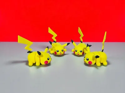 Flexi Pikachu & Keychain by 3D Girl MakerWorld: Download Free 3D Models