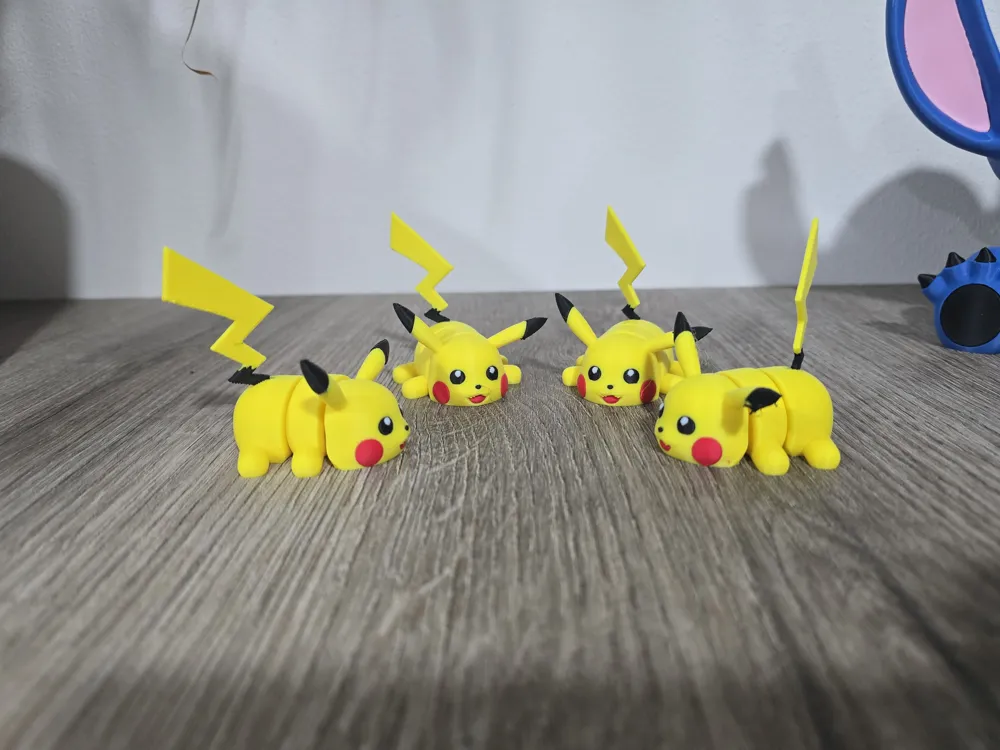 Flexi Pikachu & Keychain by 3D Girl MakerWorld: Download Free 3D Models