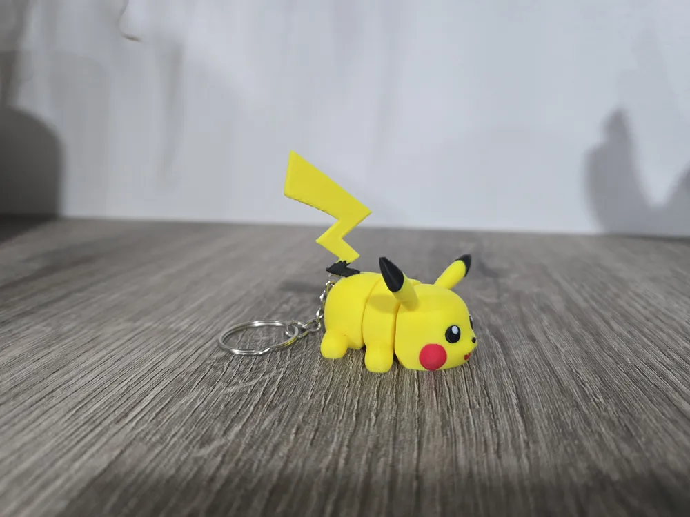 Flexi Pikachu & Keychain - Free 3D Print Model - MakerWorld