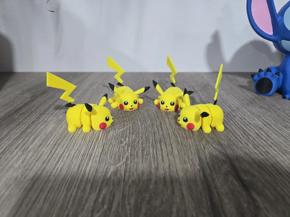 Flexi Pikachu & Chaveiro - Modelo gratuito para impressão 3D - MakerWorld