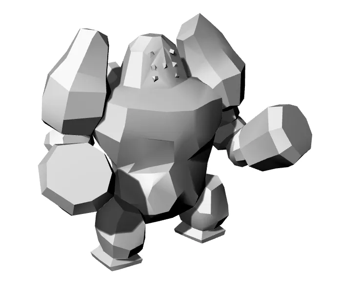 Low Poly Regirock Pokemon by Zorzet90 - MakerWorld