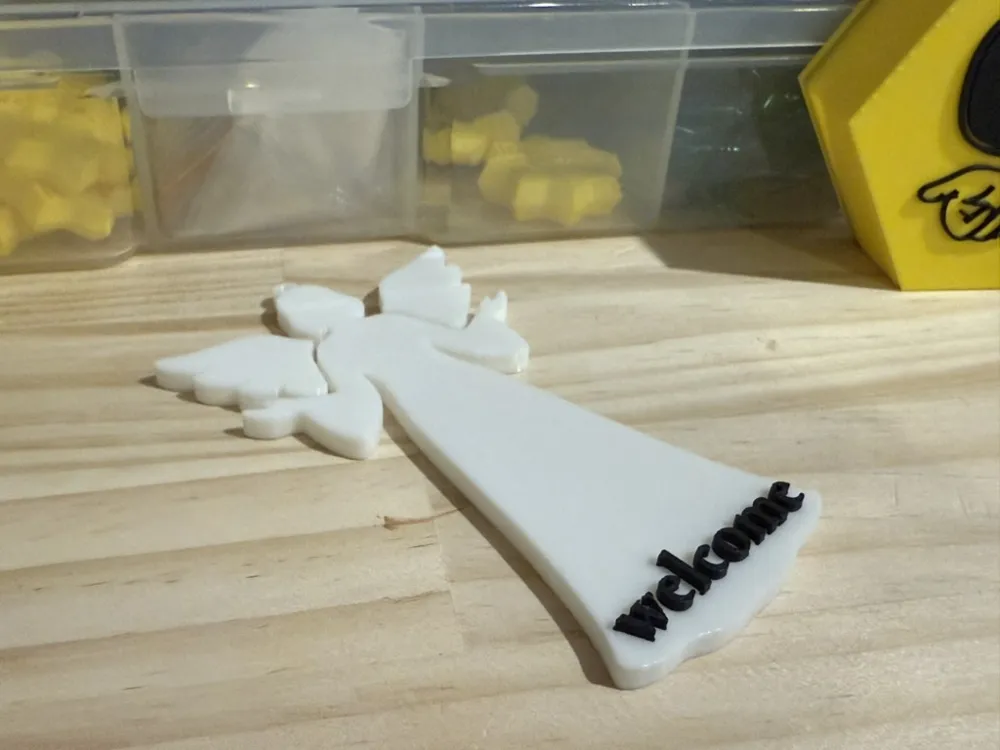 Angel welcome sign - Free 3D Print Model - MakerWorld