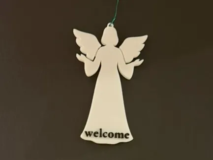Angel welcome sign - Free 3D Print Model - MakerWorld
