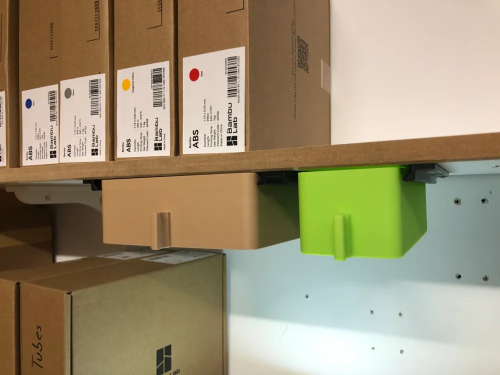 Drawer on the underside of a shelf - Free 3D Print Model - MakerWorld