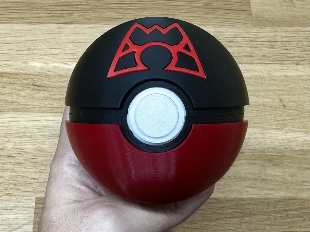 Team Magma Great Ball-Pokemon-Pokeball Functional - Free 3D Print Model ...