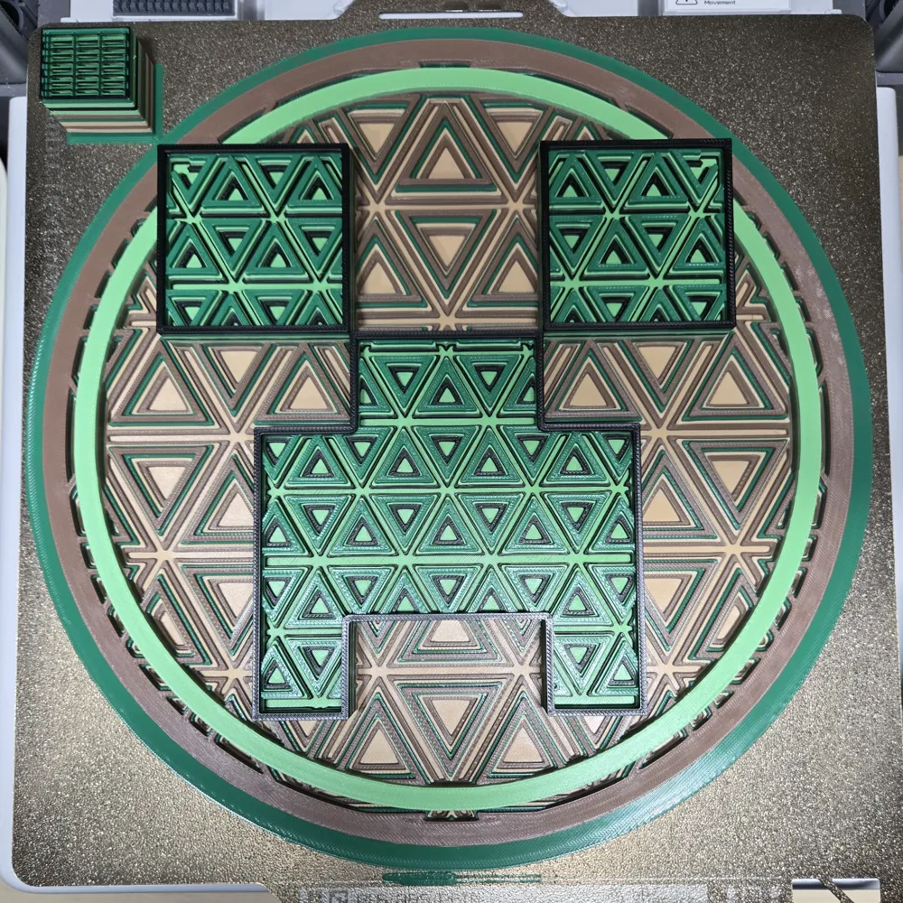 Minecraft - Creeper Mosaic (5 Colours) by Luke's 3D PrintsMakerWorld ...