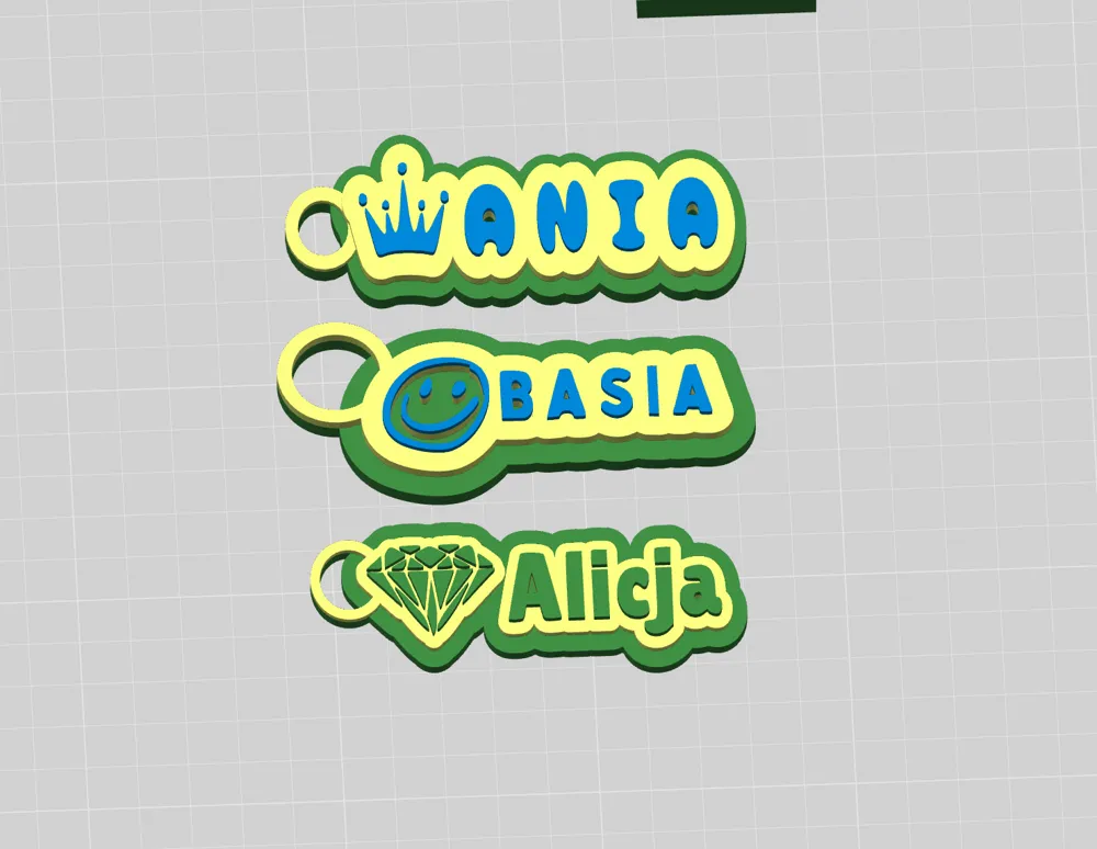 Ania Keychain Queen Kasia Basia Alicja Gosia by JenK MakerWorld ...