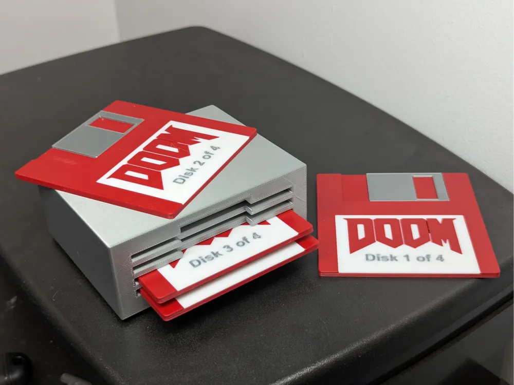 Doom: 4 Floppy Disk Coaster Set by DelPrints MakerWorld: Download Free ...