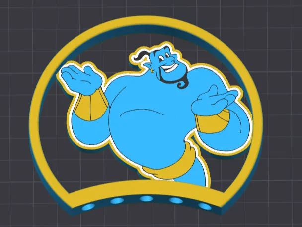 Genie Disney Ear for 5 magnet modular headband by AlM85 - MakerWorld