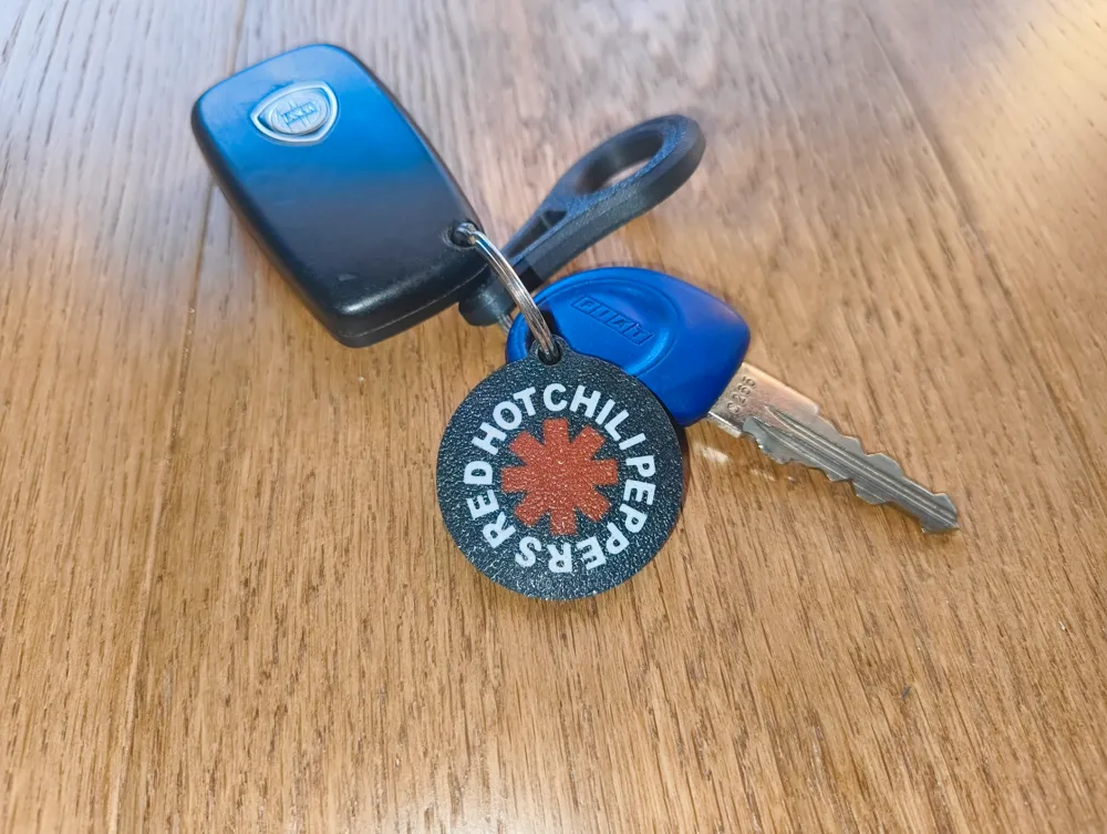 Red hot chili peppers keychain - Free 3D Print Model - MakerWorld