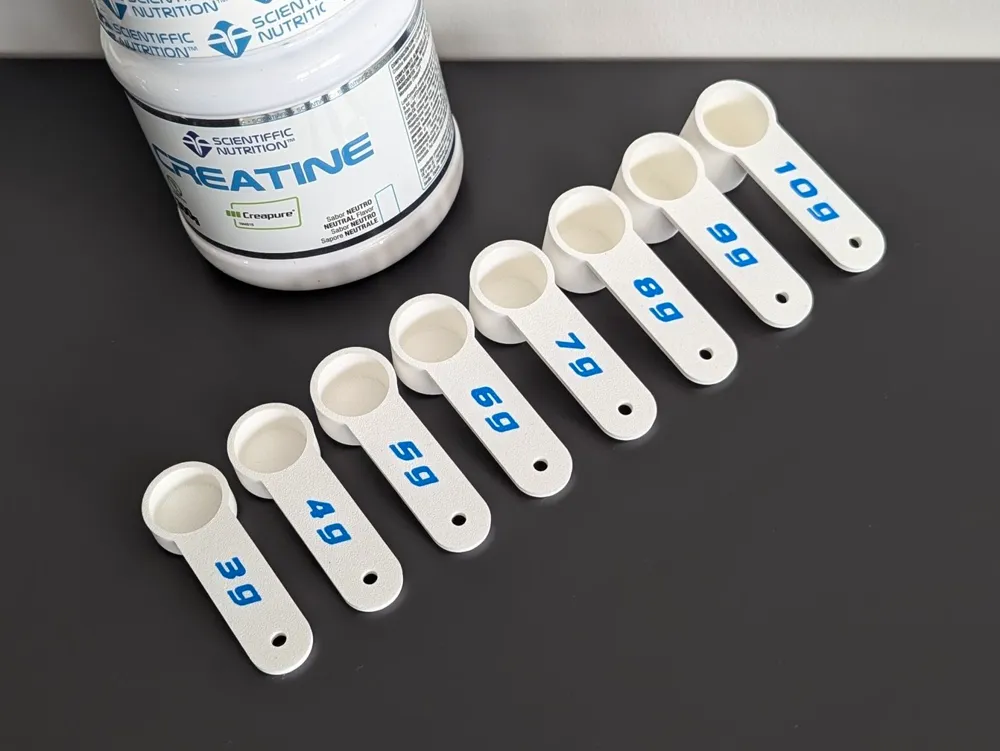 Creatine Scoop | Measuring Scoops for 3-10 Grams by custom3dmodels ...