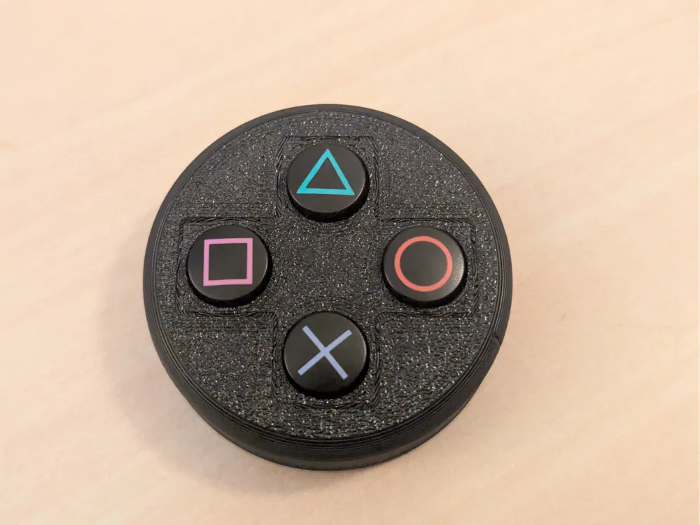 Playstation Controller Fidget Button - PS1 PS2 PS3 by mourix - MakerWorld