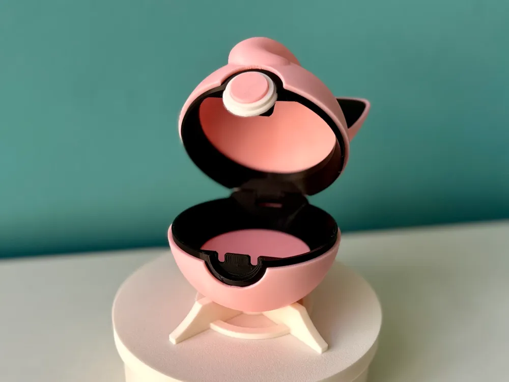 Jigglypuff Ball - Pokemon - Pokeball Functional - Free 3D Print Model ...