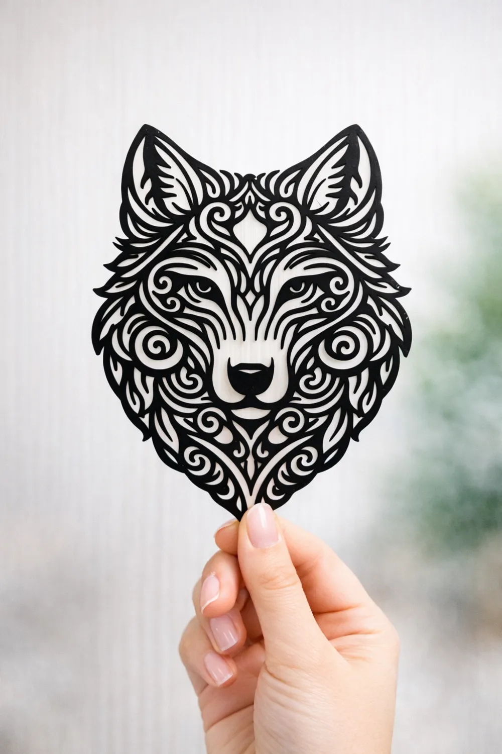 Decoración de Pared Filigrana Cabeza de Lobo - Modelo de impresión 3D ...