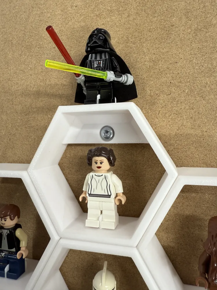 Lego Figure Hexagon Shelf - Free 3D Print Model - MakerWorld