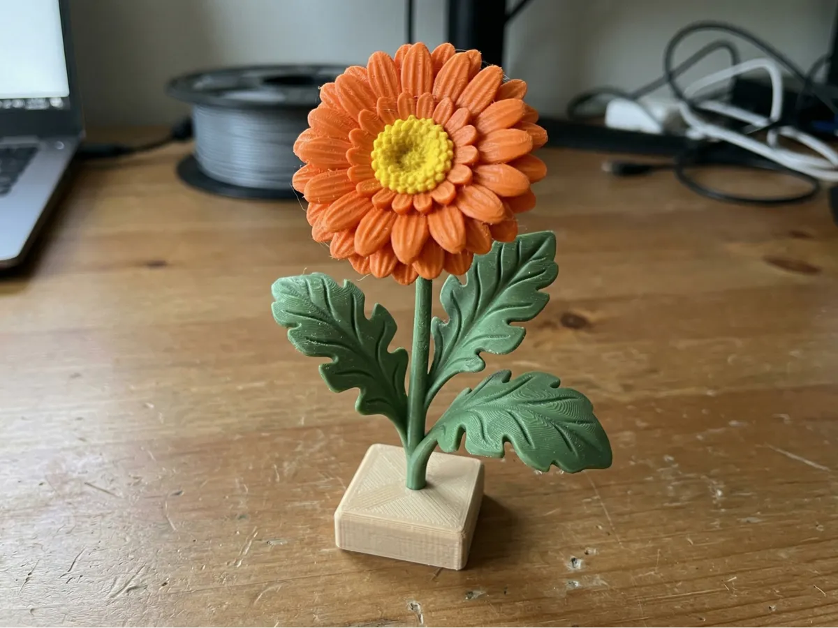 Gerbera Flower – Decorative Floral 3D Printing - Free 3D Print Model ...