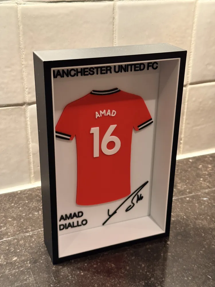 Amad Diallo - Manchester United FC - Jersey Frame - Free 3D Print Model ...