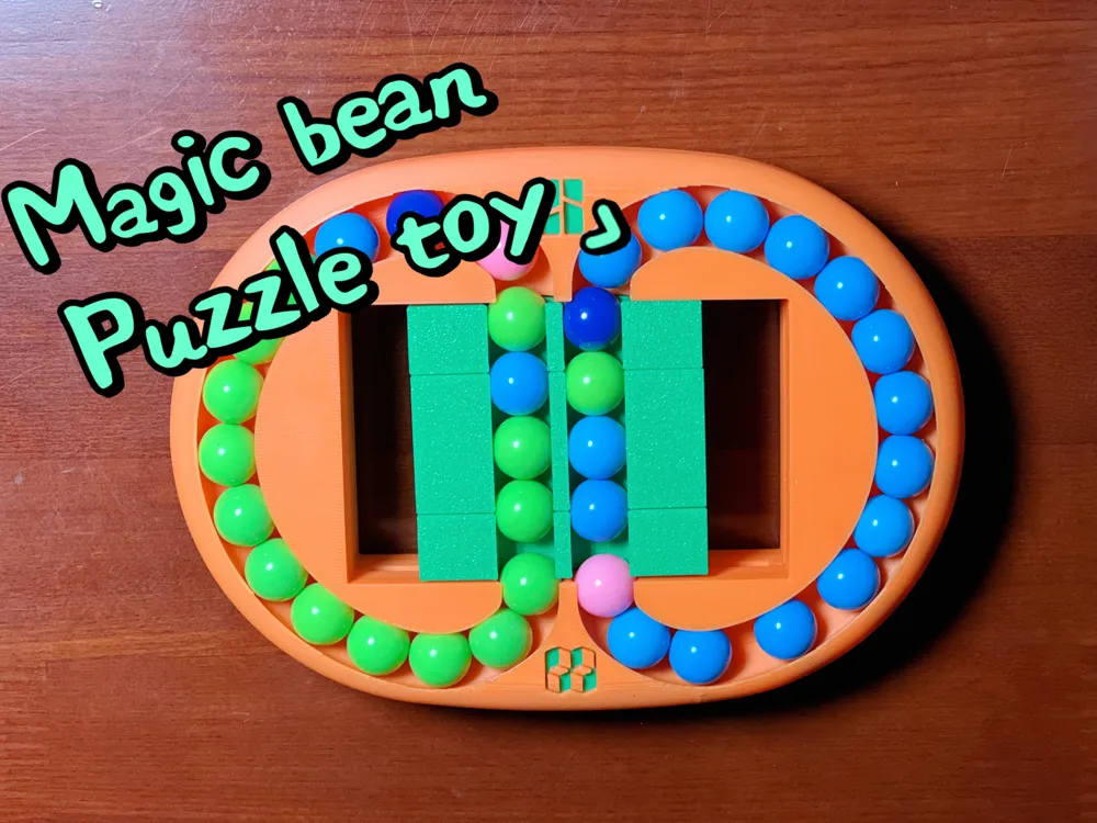 Magic Bean Rotating Brain Teaser Finger Puzzle Toy - Free 3D Print ...