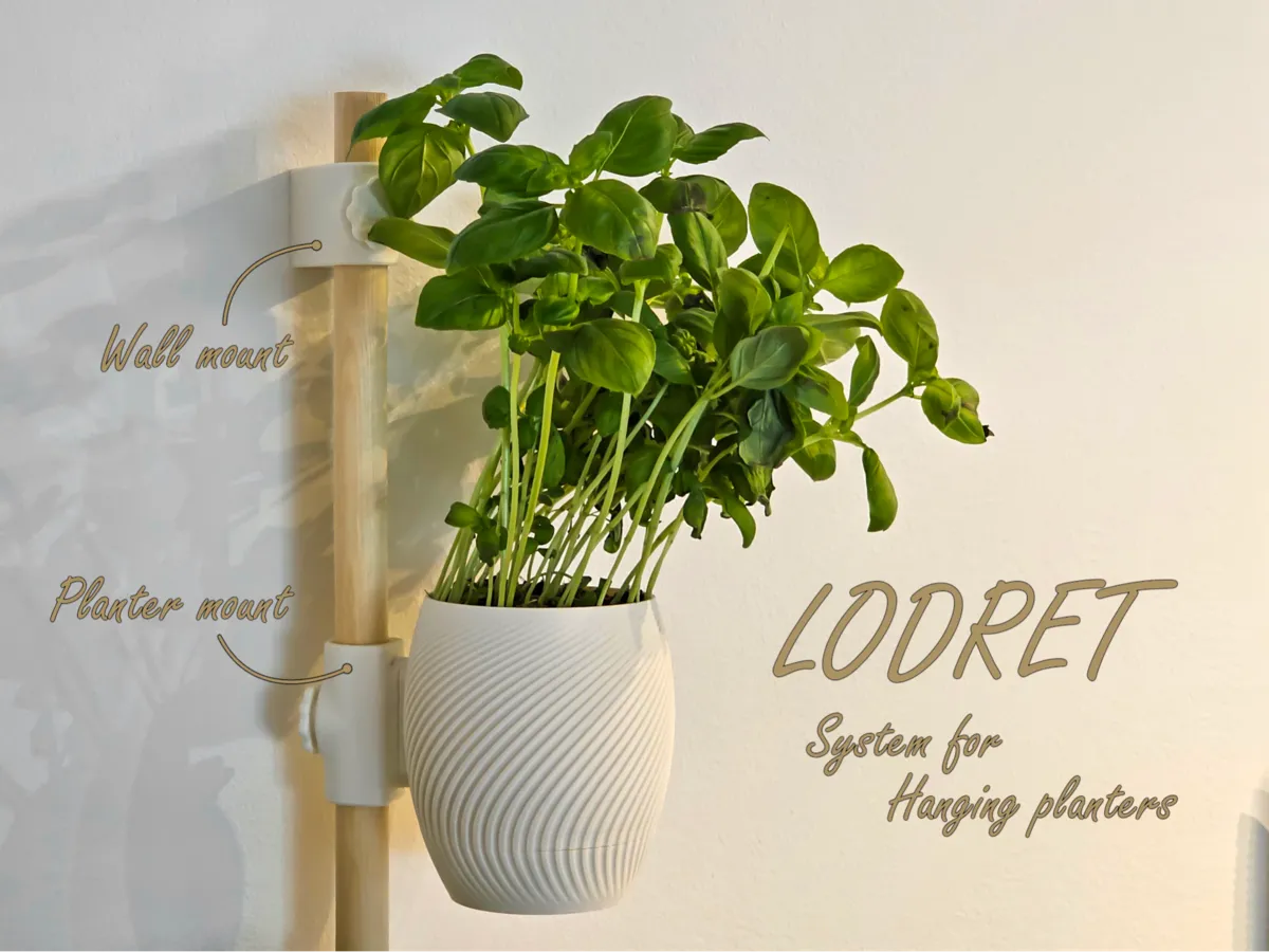 LODRET system - for hanging planters - Free 3D Print Model - MakerWorld