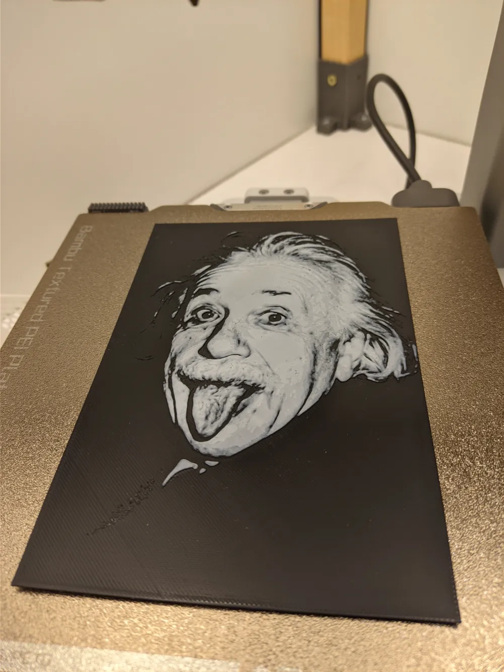 People #1 - Albert Einstein HueForge - Free 3D Print Model - MakerWorld