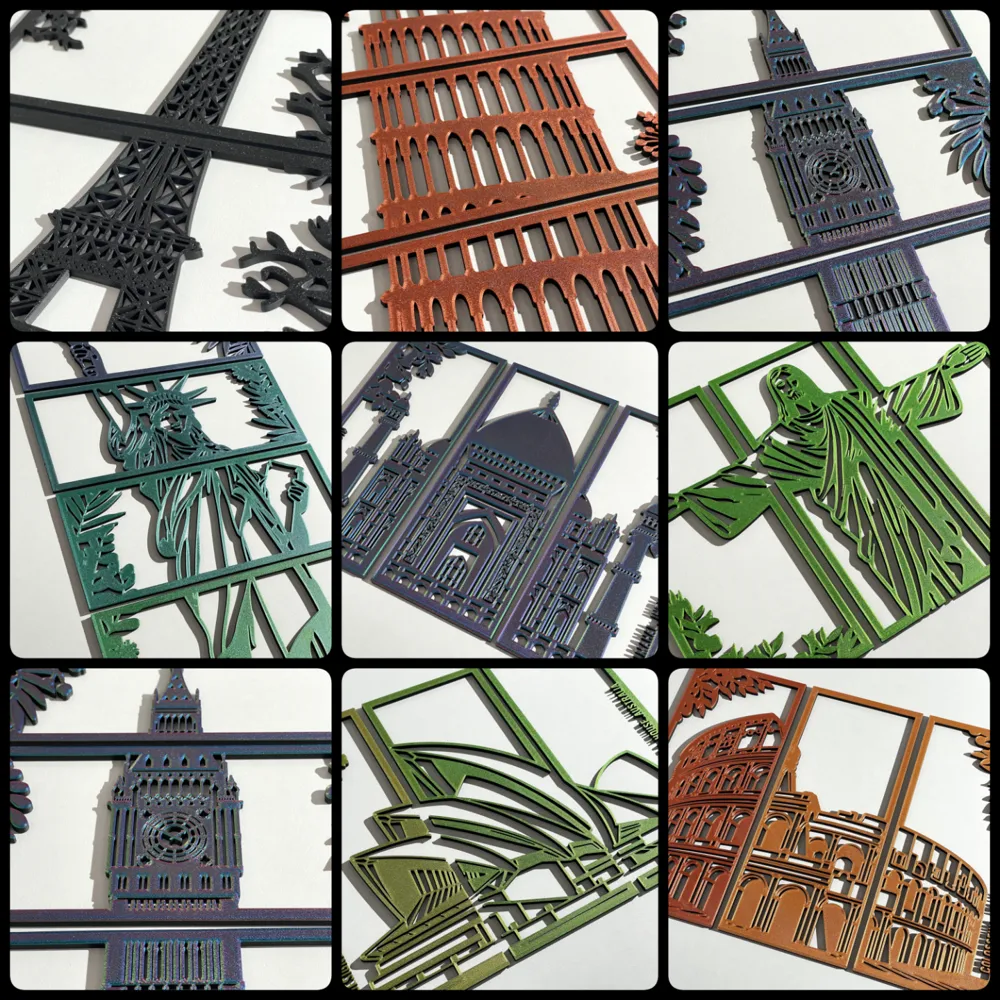 Remarkable Landmark Building Silhouette Art Wall Frame by ME STUDIO ...