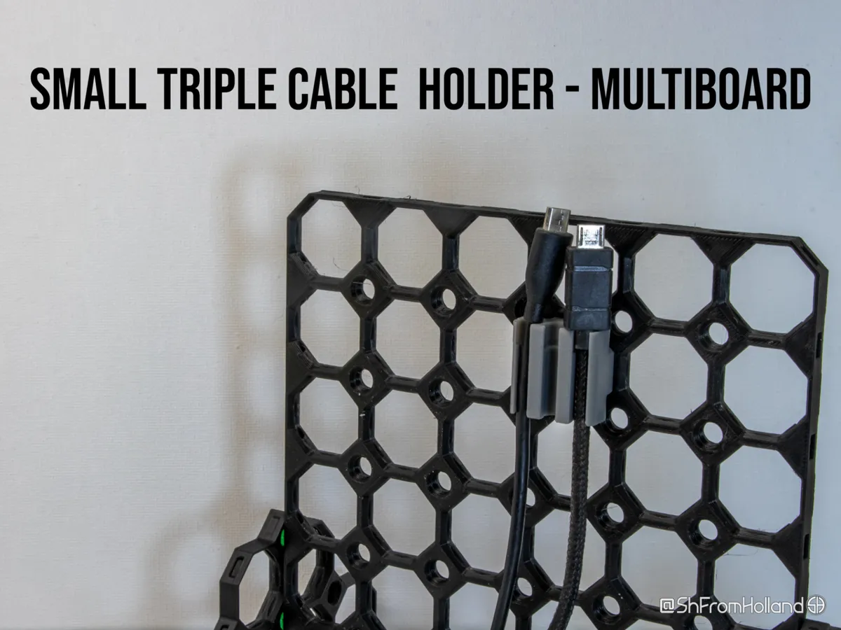 Small triple cable holder - multiboard - Free 3D Print Model - MakerWorld