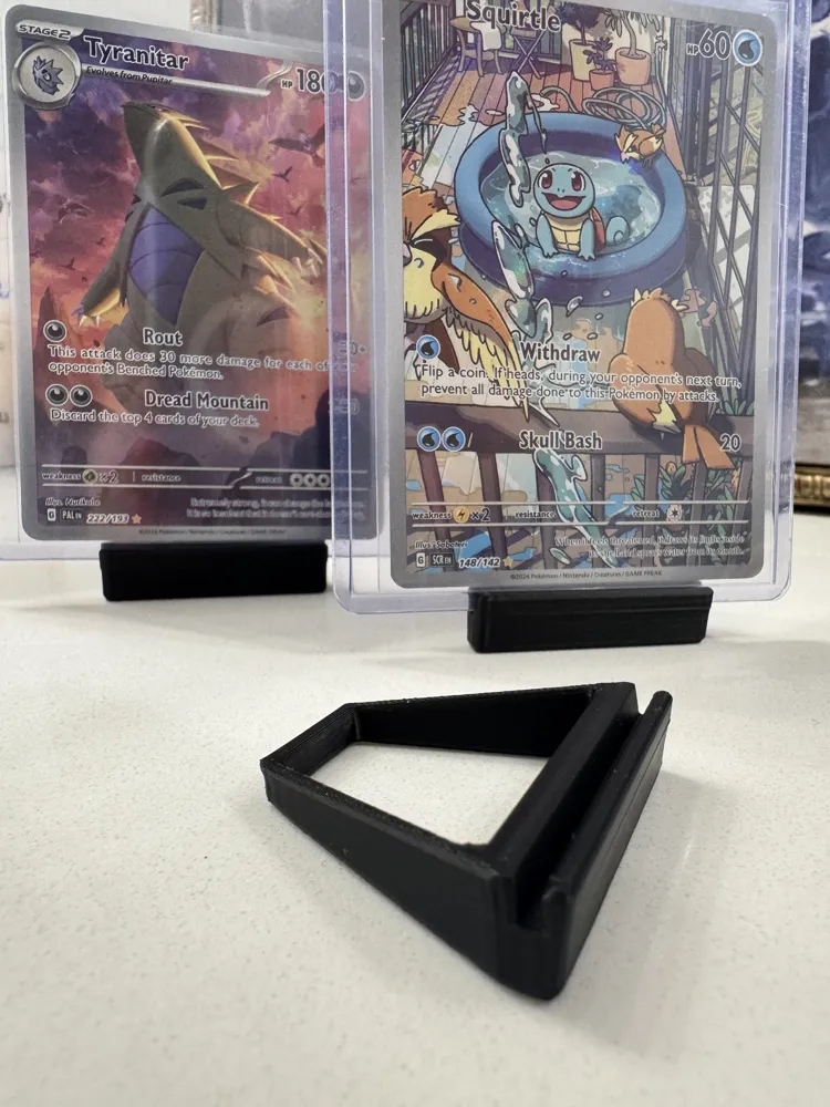 Pokemon Card Toploader Holder, Toploader Stand by Blake MakerWorld ...