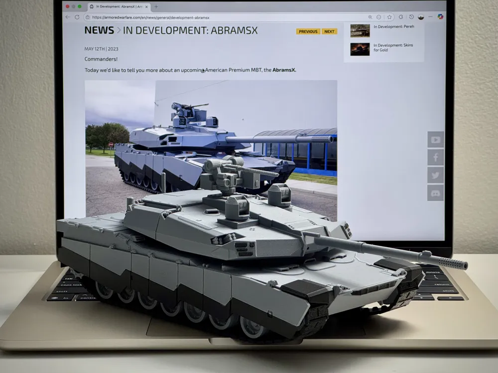 Abrams X US 4th-Gen Main Battle Tank 1/35 Scale - Free 3D Print Model ...