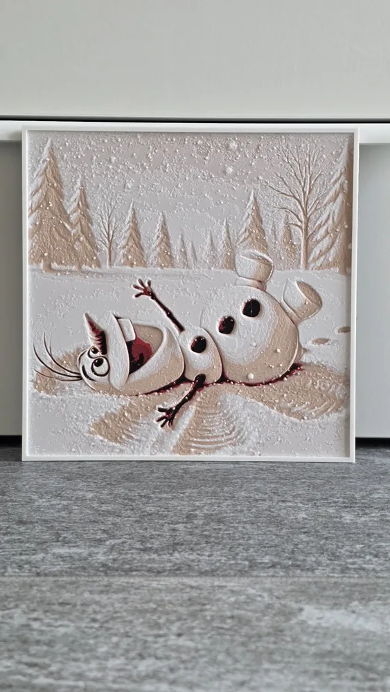 Disney Olaf Christmas Hueforge - Free 3D Print Model - MakerWorld