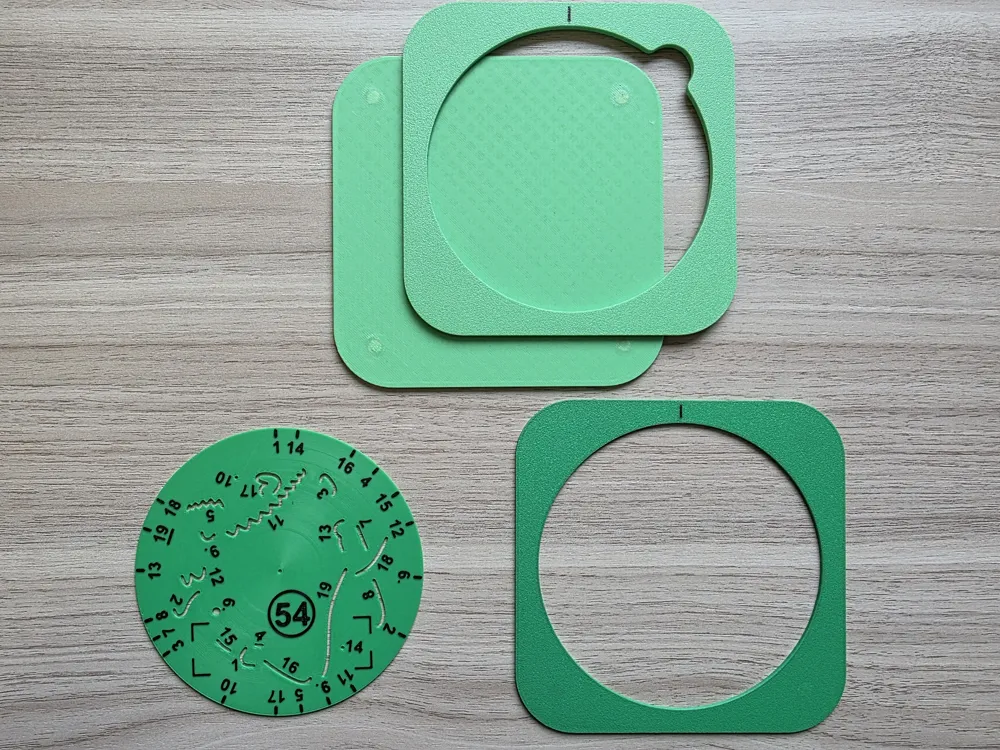 Twist Art 54 Crocodile - Rotary Drawing Stencil - Free 3D Print Model ...