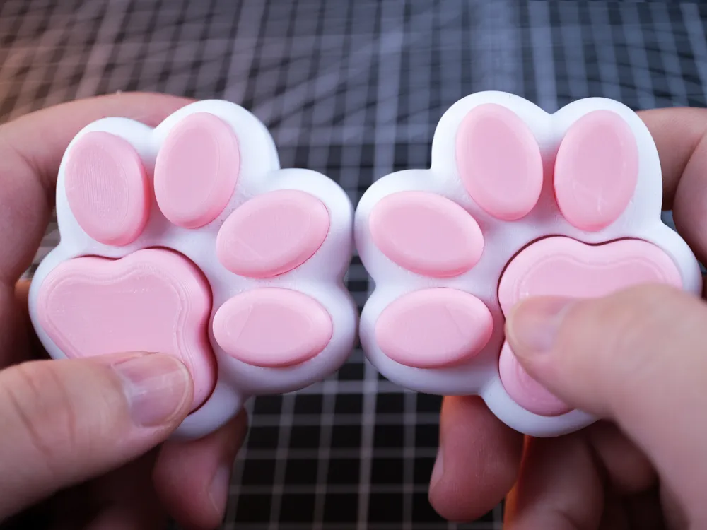 Cute Cat Paw Clicker！ - Free 3D Print Model - MakerWorld