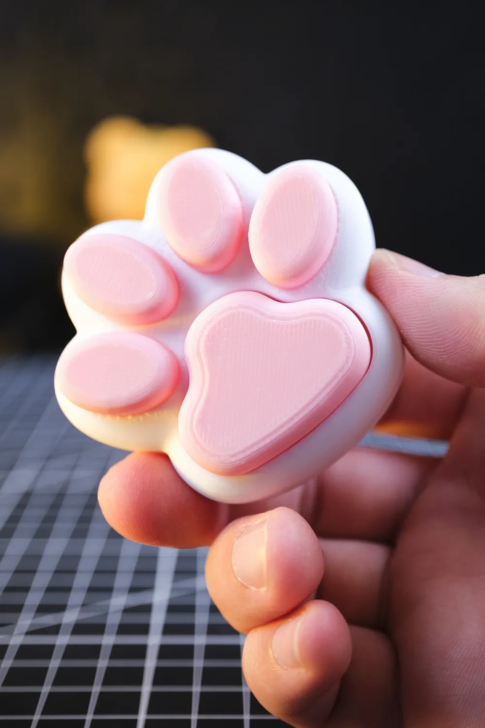 Cute Cat Paw Fidget Toy - No Keyboard Switch Required - Clicky Push Button by voxo3d MakerWorld ...