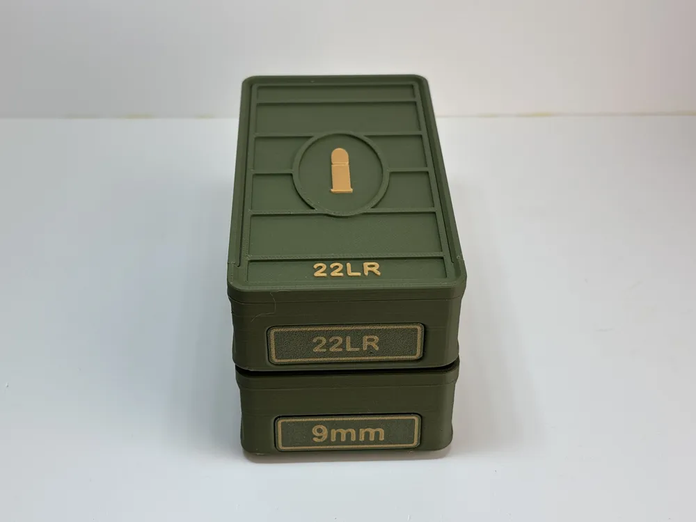 Ammo Storage Box 22LR 105 Round - Stacks with 9mm by Coconut MakerWorld ...