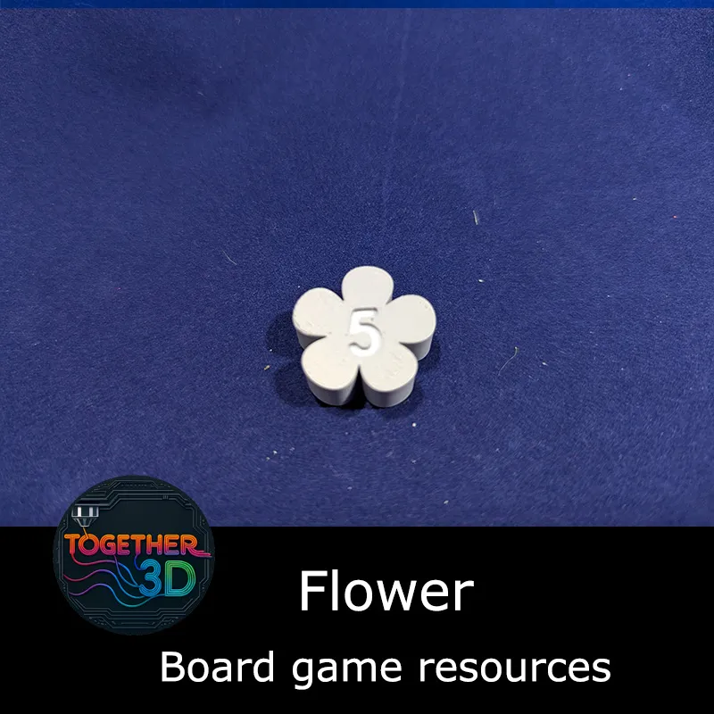 Flower - board game resource token - Free 3D Print Model - MakerWorld