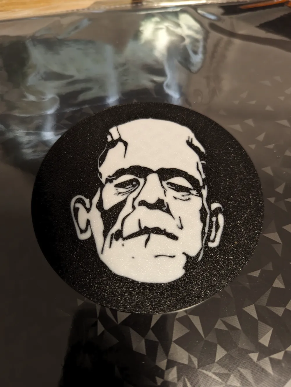 Frankenstein Mirrored Coaster by PAPA Emeritus IV - MakerWorld